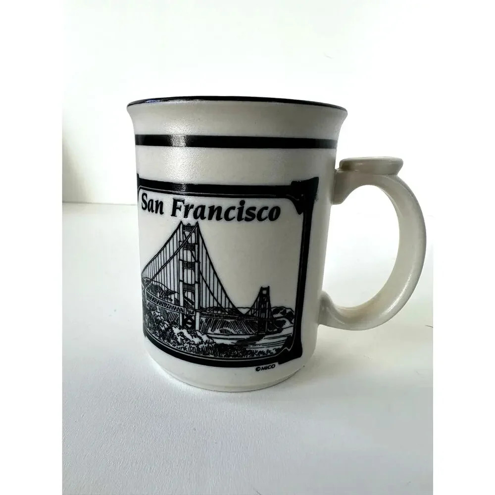 Mico | Dining | Vintage San Francisco Coffee Tea Mug Navy Blue Interior ...